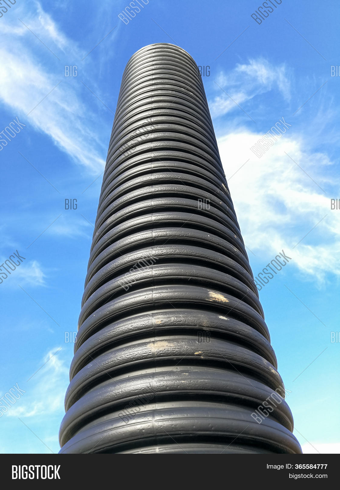 Black Corrugated Pipe Image & Photo (Free Trial) | Bigstock