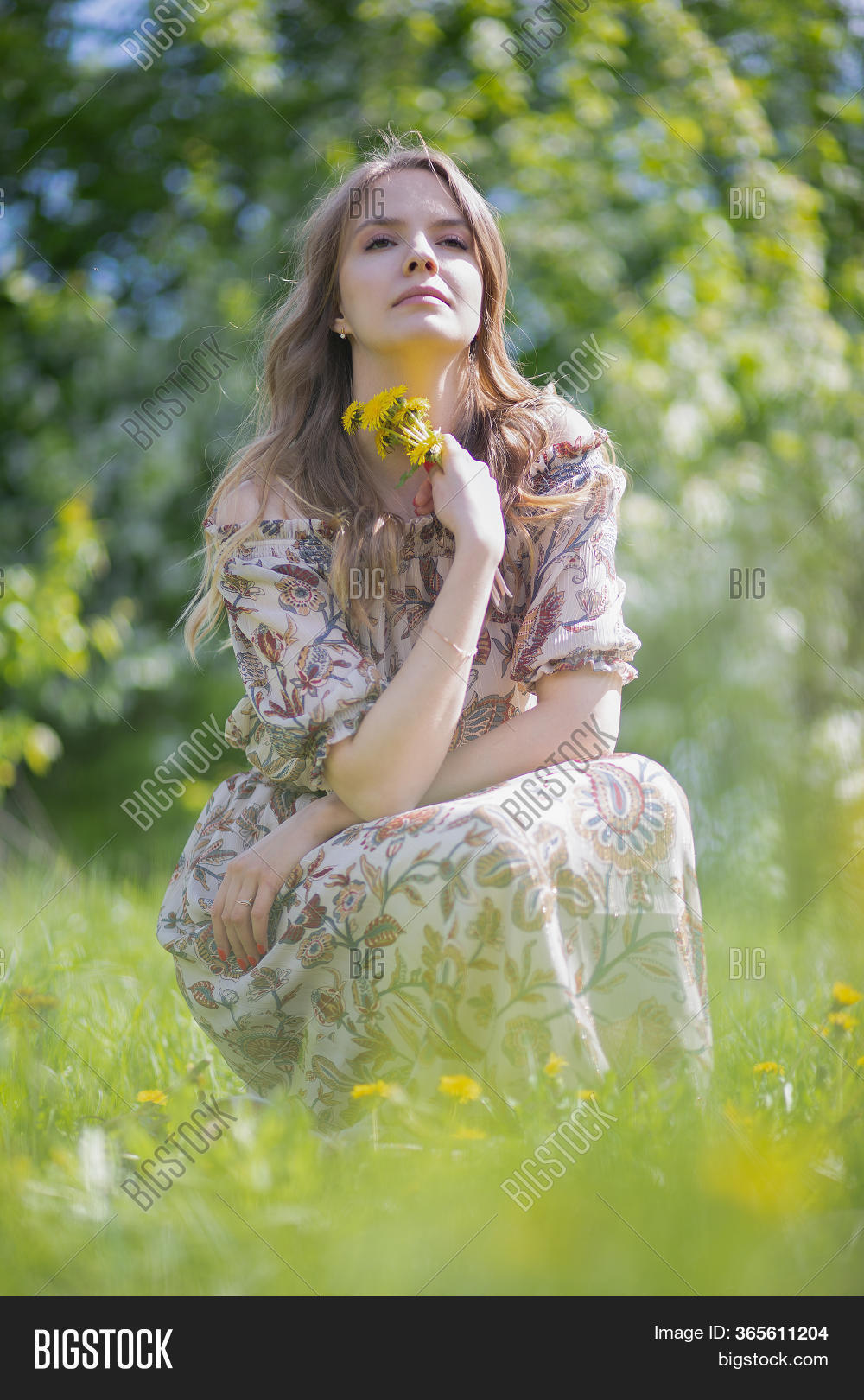 Charming Girl Sat Down Image & Photo (Free Trial) | Bigstock
