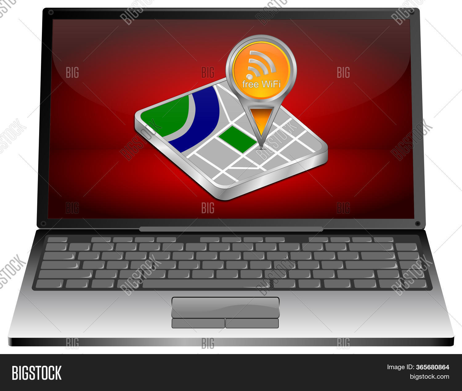 Laptop Computer Orange Image & Photo (Free Trial) | Bigstock