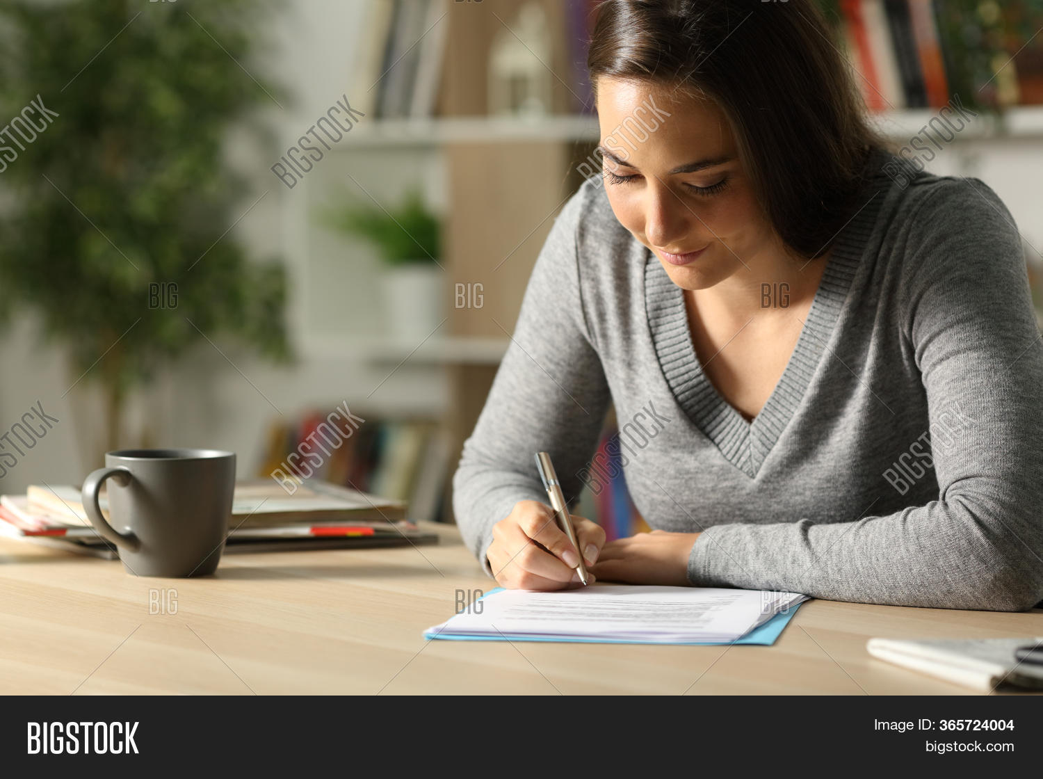 Girl Signing Document Image & Photo (Free Trial) | Bigstock