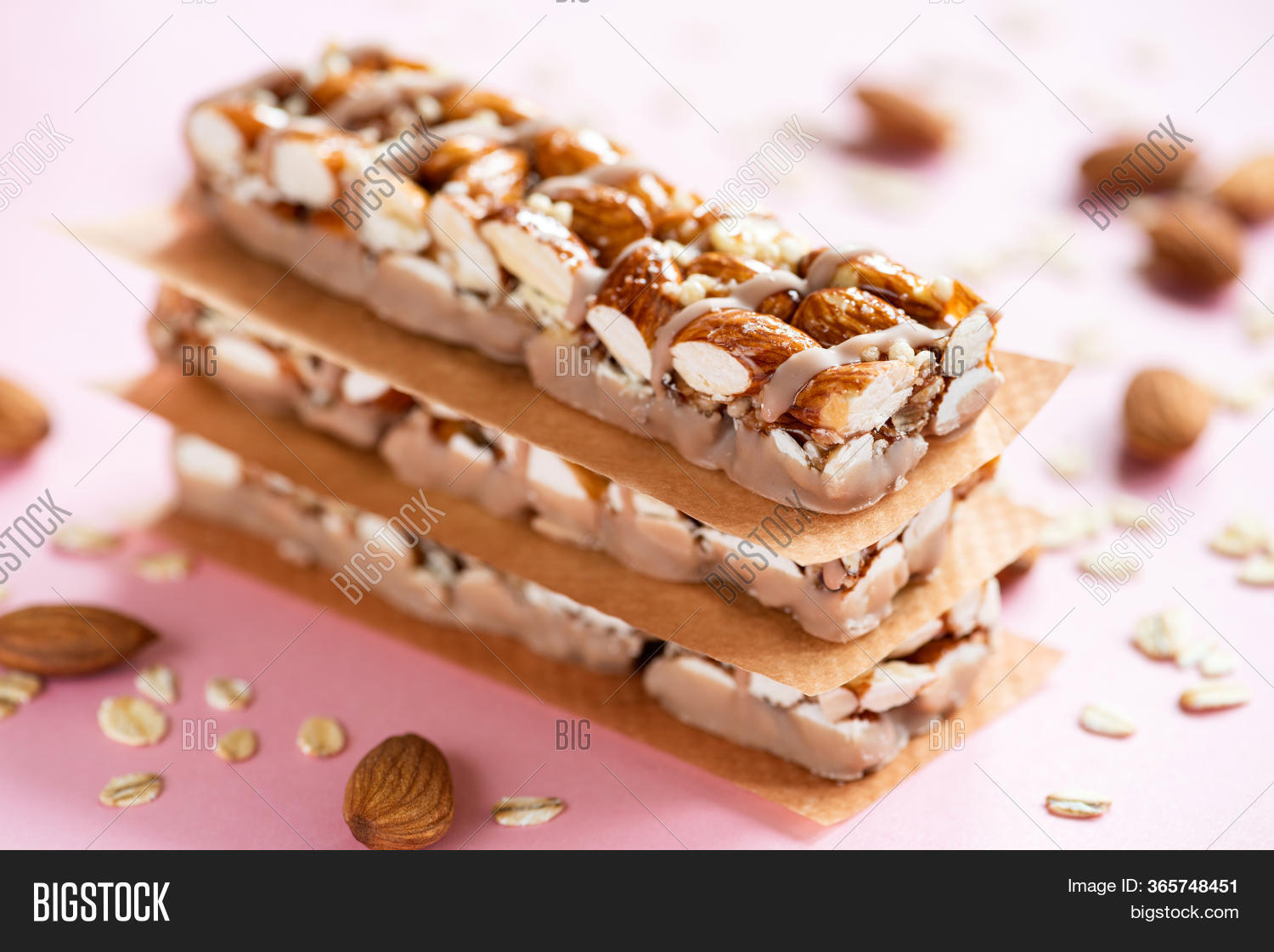 Almond Protein Bars On Image & Photo (Free Trial) | Bigstock