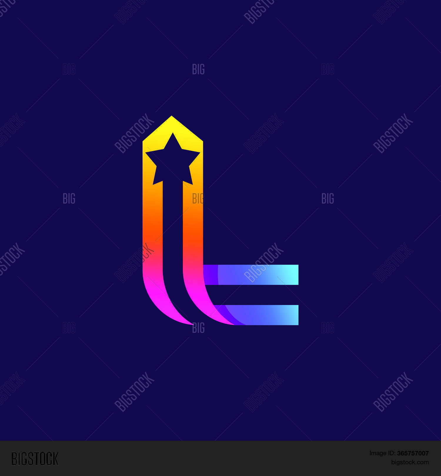 Letter L Logo Star Vector & Photo (Free Trial) | Bigstock