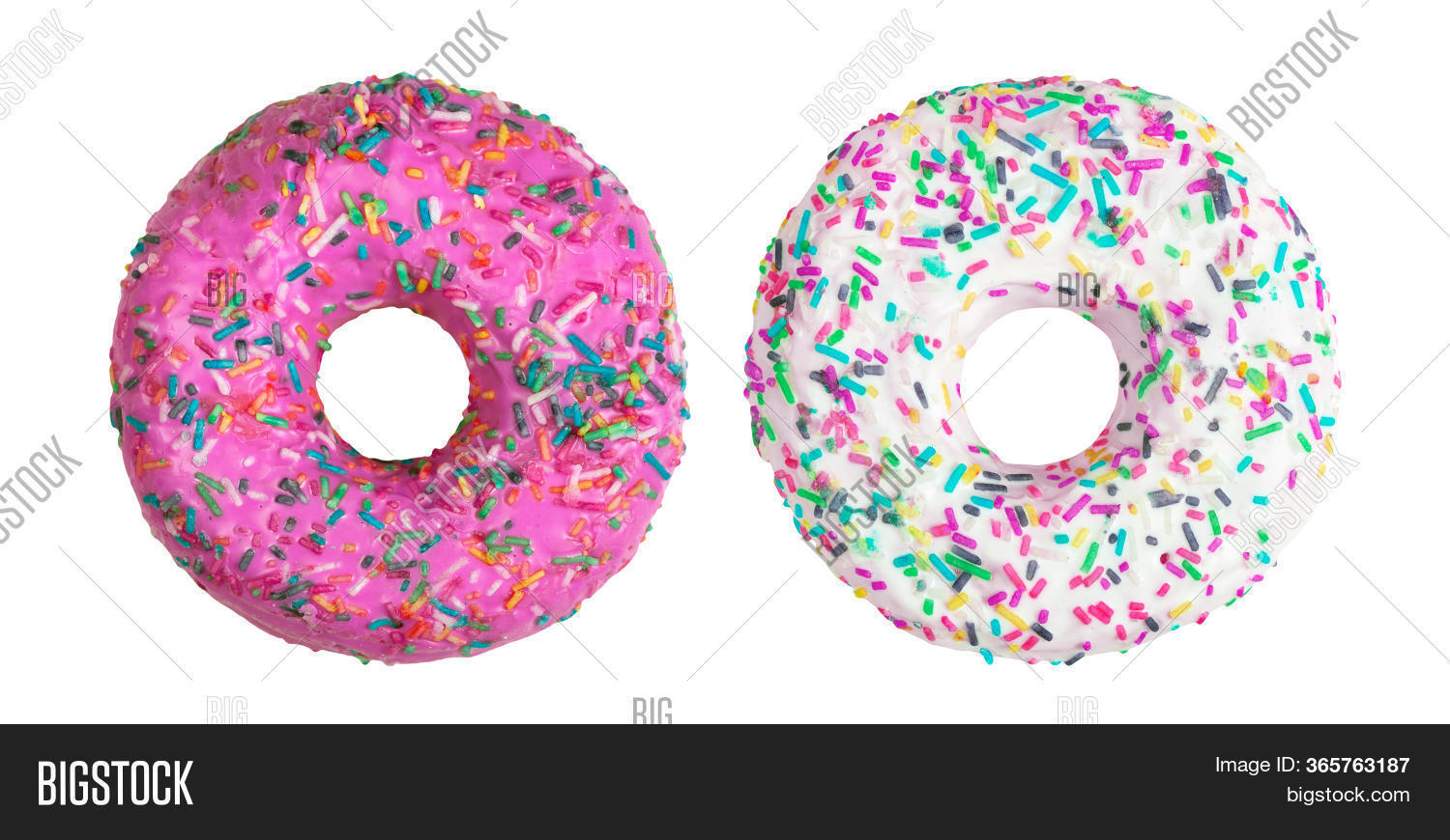 Two Pink White Donuts Image & Photo (Free Trial) | Bigstock