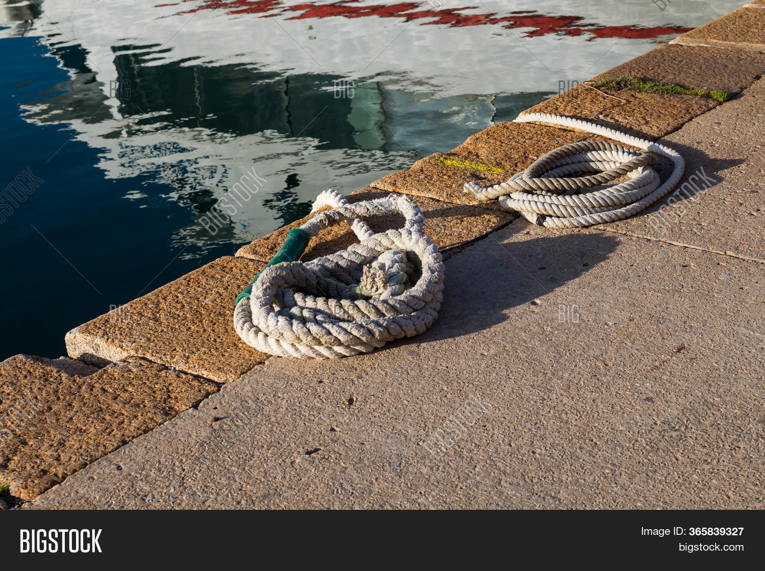 Two White Strong Ropes Image & Photo (Free Trial) | Bigstock