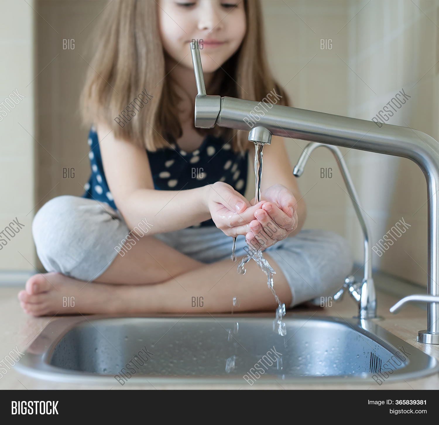 Child Open Water Tap. Image & Photo (Free Trial) | Bigstock