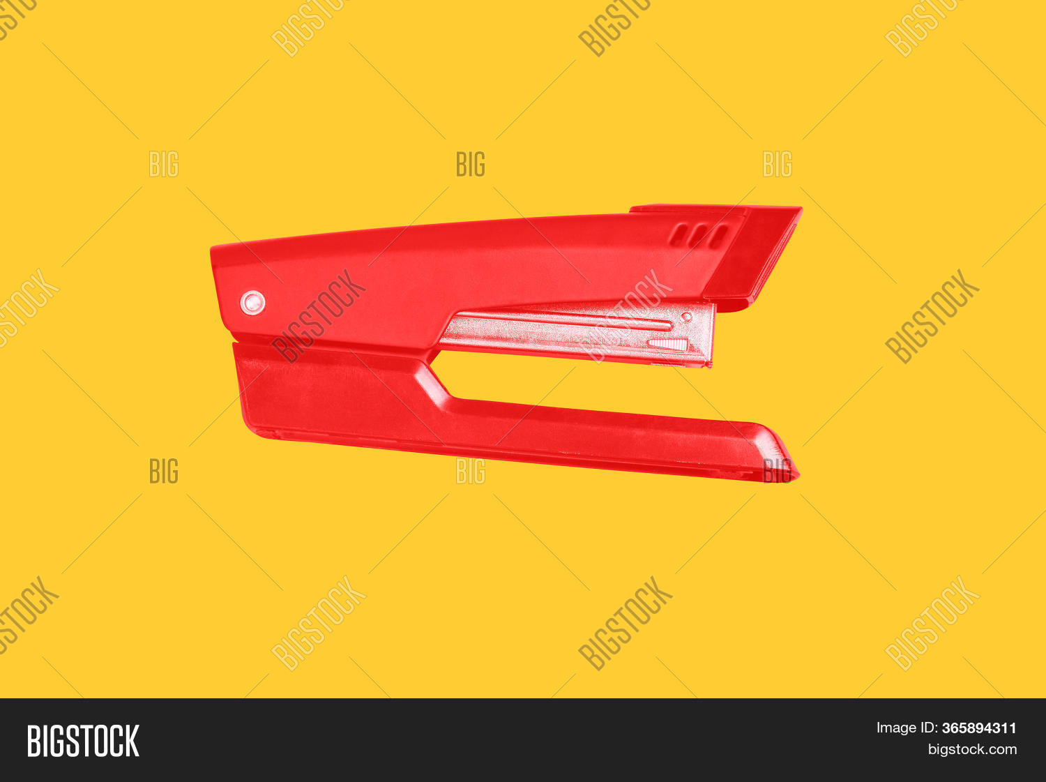 Red Stapler On Colored Image & Photo (Free Trial) | Bigstock