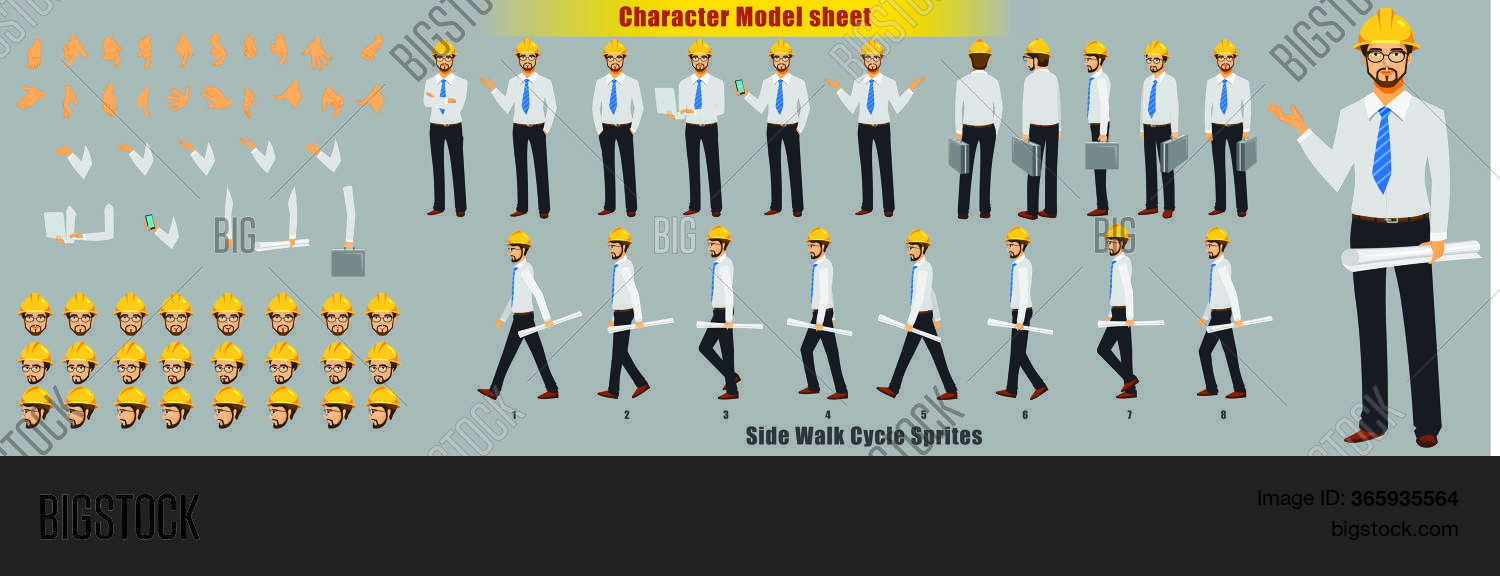 Engineer Character Vector & Photo (Free Trial) | Bigstock