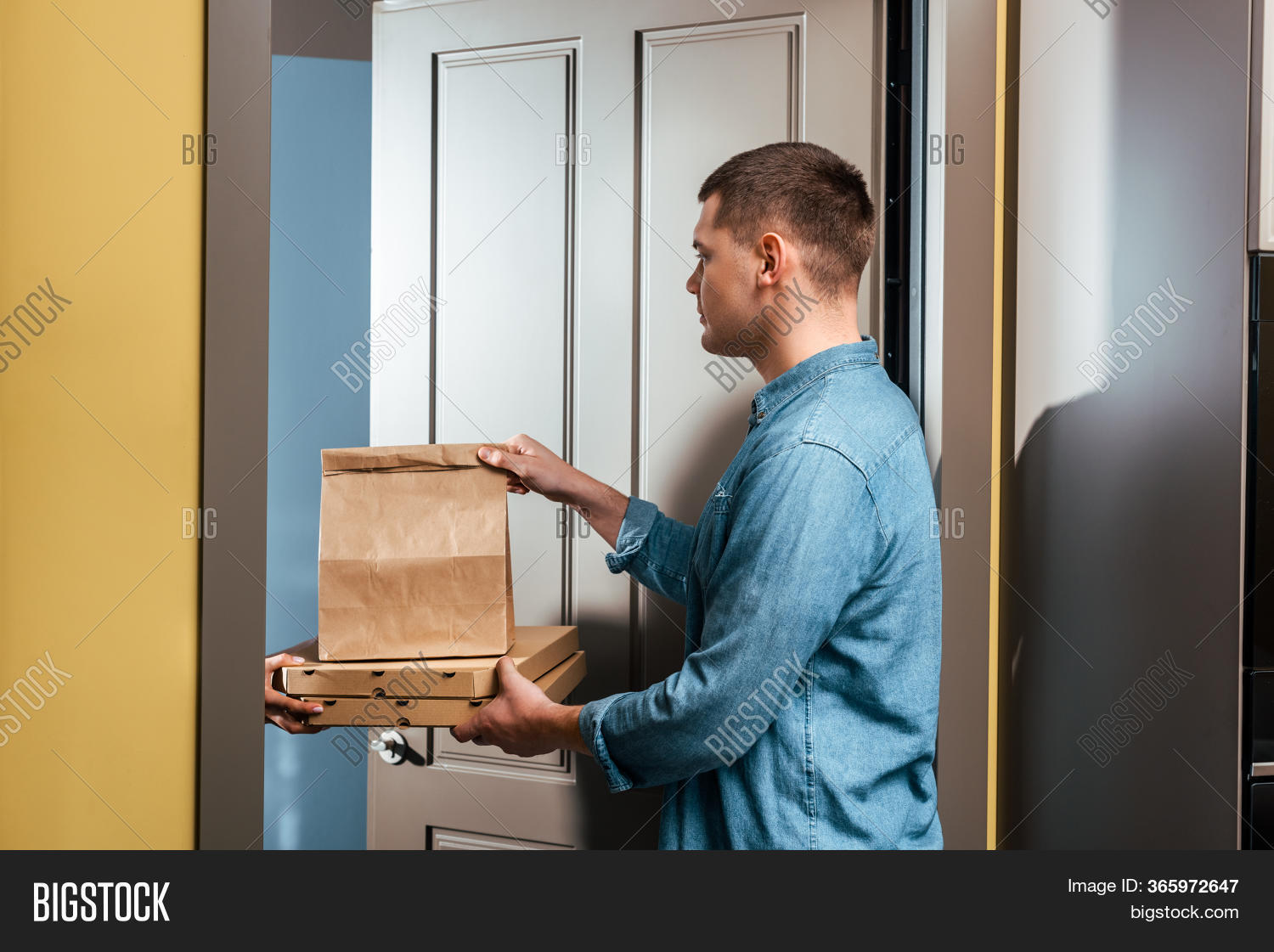 Delivery Man Giving Image & Photo (Free Trial) | Bigstock