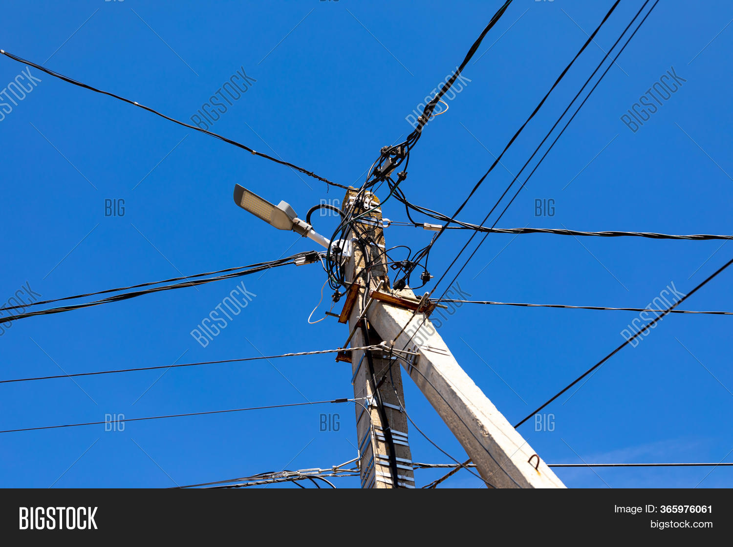 Concrete Electric Pole Image & Photo (Free Trial) | Bigstock