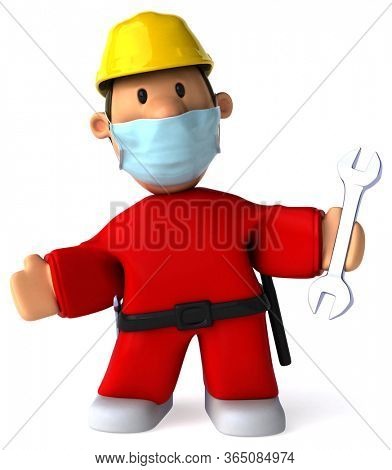 3D Illustration Worker Image & Photo (Free Trial) | Bigstock