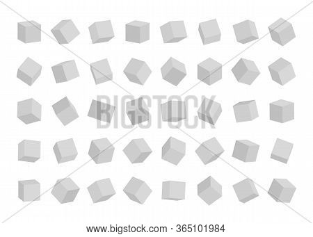 Set Cubes Different Vector & Photo (Free Trial) | Bigstock