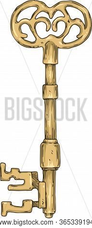 Golden Elegant Key. Vector & Photo (Free Trial) | Bigstock