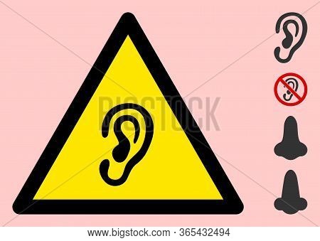 Vector Ear Flat Vector & Photo (Free Trial) | Bigstock