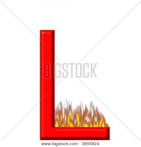 3D Letter L On Fire Image & Photo (Free Trial) | Bigstock