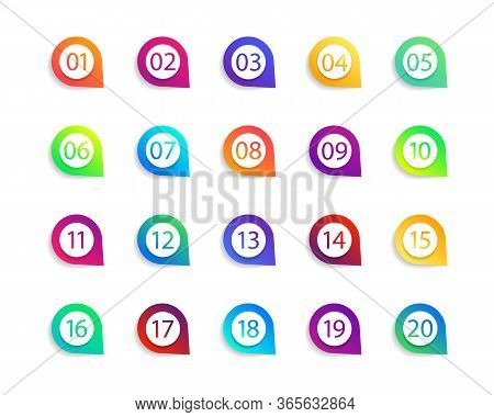 Bullet Numbers. Vector & Photo (Free Trial) | Bigstock