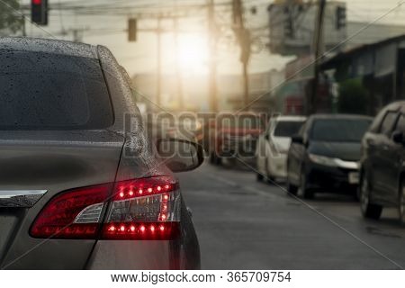 Rear Side Car On Road Image & Photo (Free Trial) | Bigstock