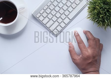 Man Hand Use Computer Image & Photo (Free Trial) | Bigstock