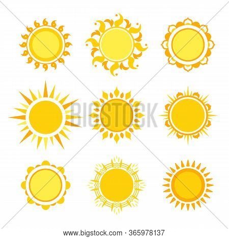 Sun Shapes Flat Icon Vector & Photo (Free Trial) | Bigstock