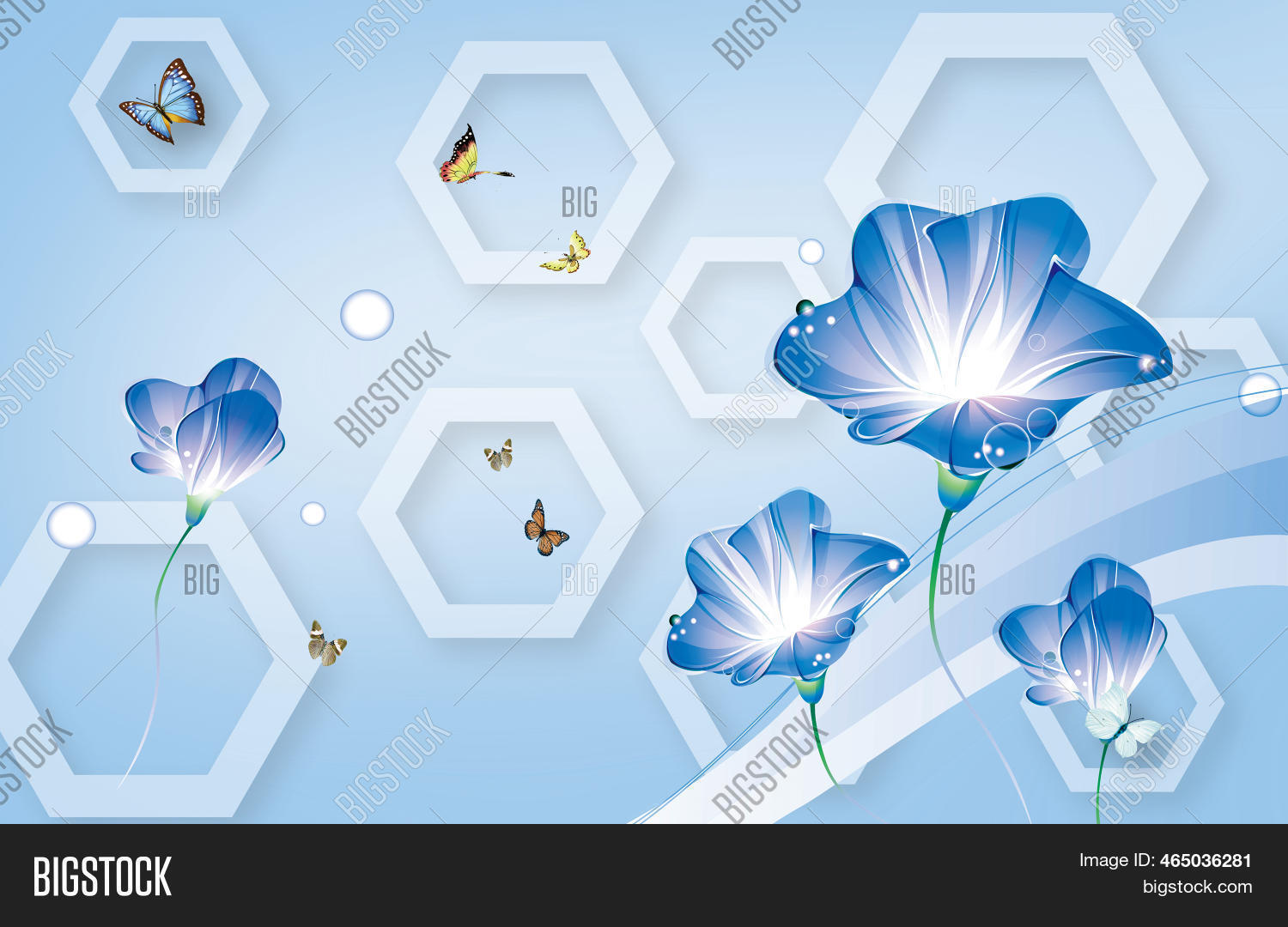 3d Blue Flower Image & Photo (Free Trial) | Bigstock