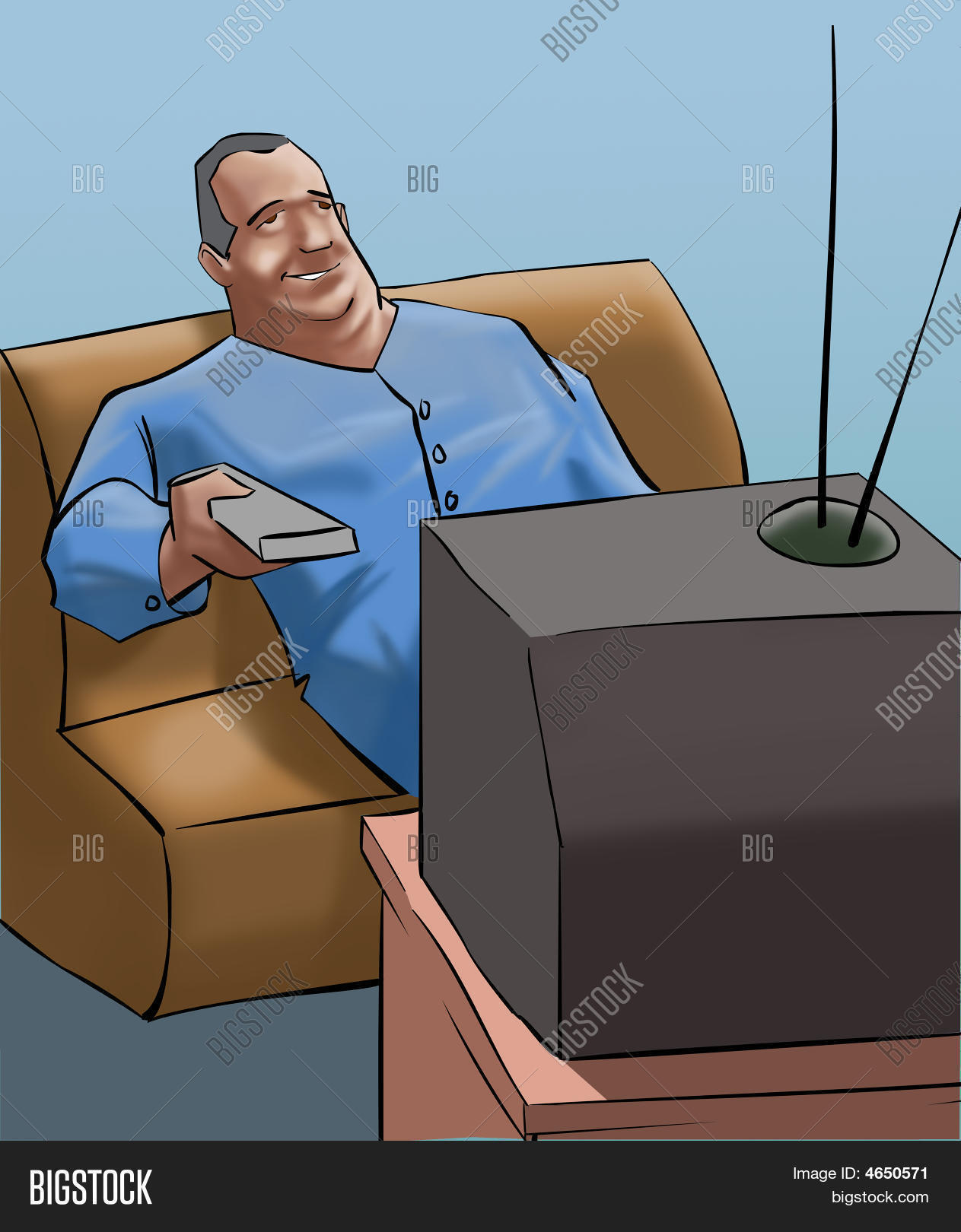 Old Man Watching Tv Image & Photo (Free Trial) | Bigstock
