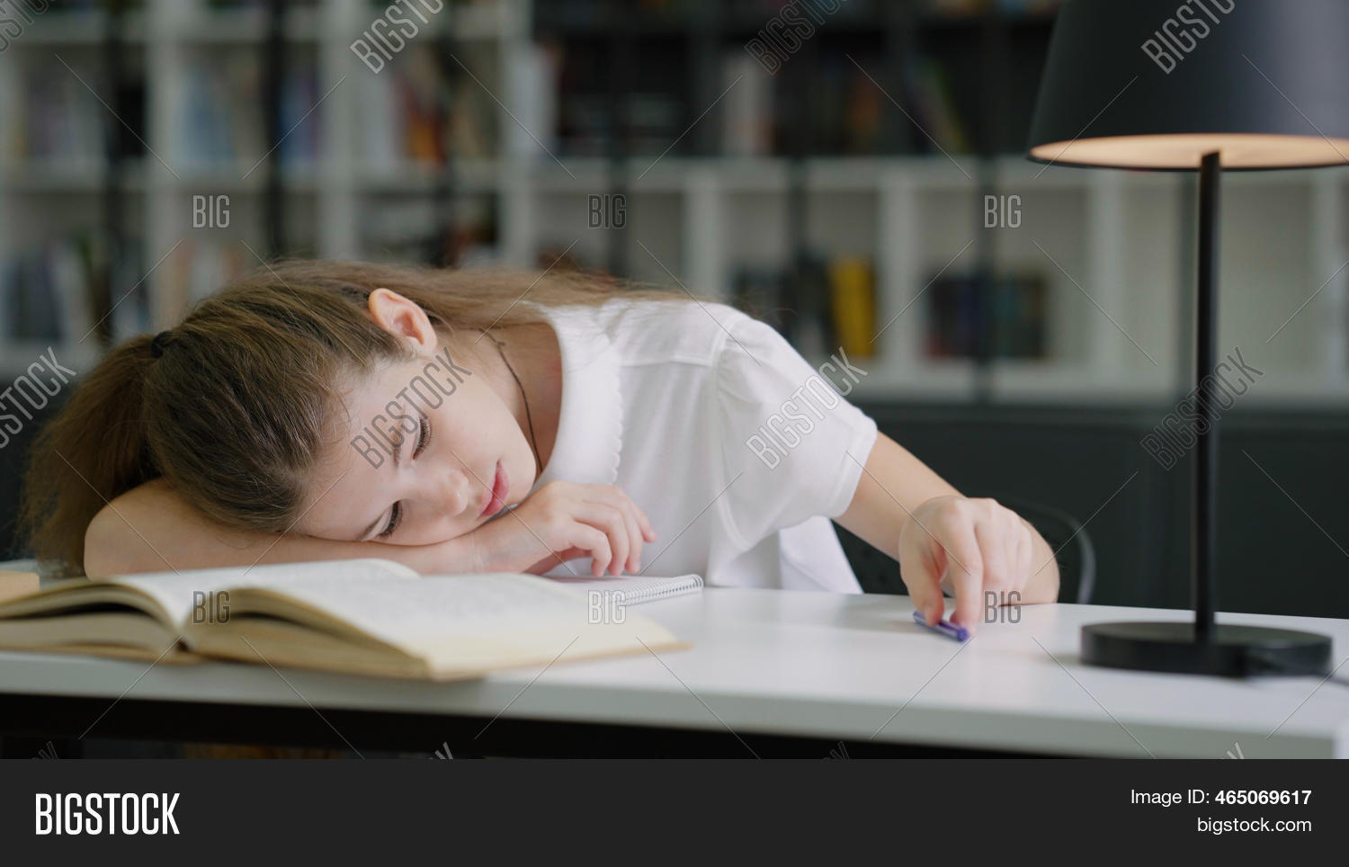 Tired School Girl Image & Photo (Free Trial) | Bigstock