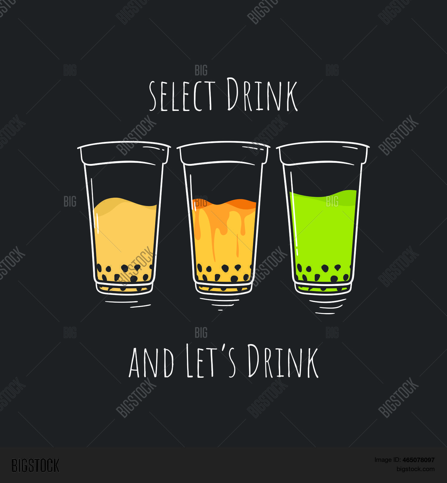 Boba Drink Cartoon Vector & Photo (Free Trial) | Bigstock
