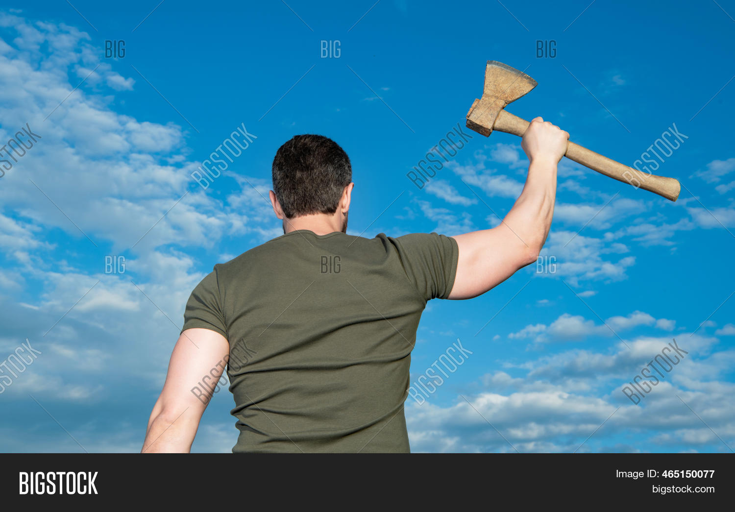 Back View Free Guy Axe Image & Photo (Free Trial) | Bigstock
