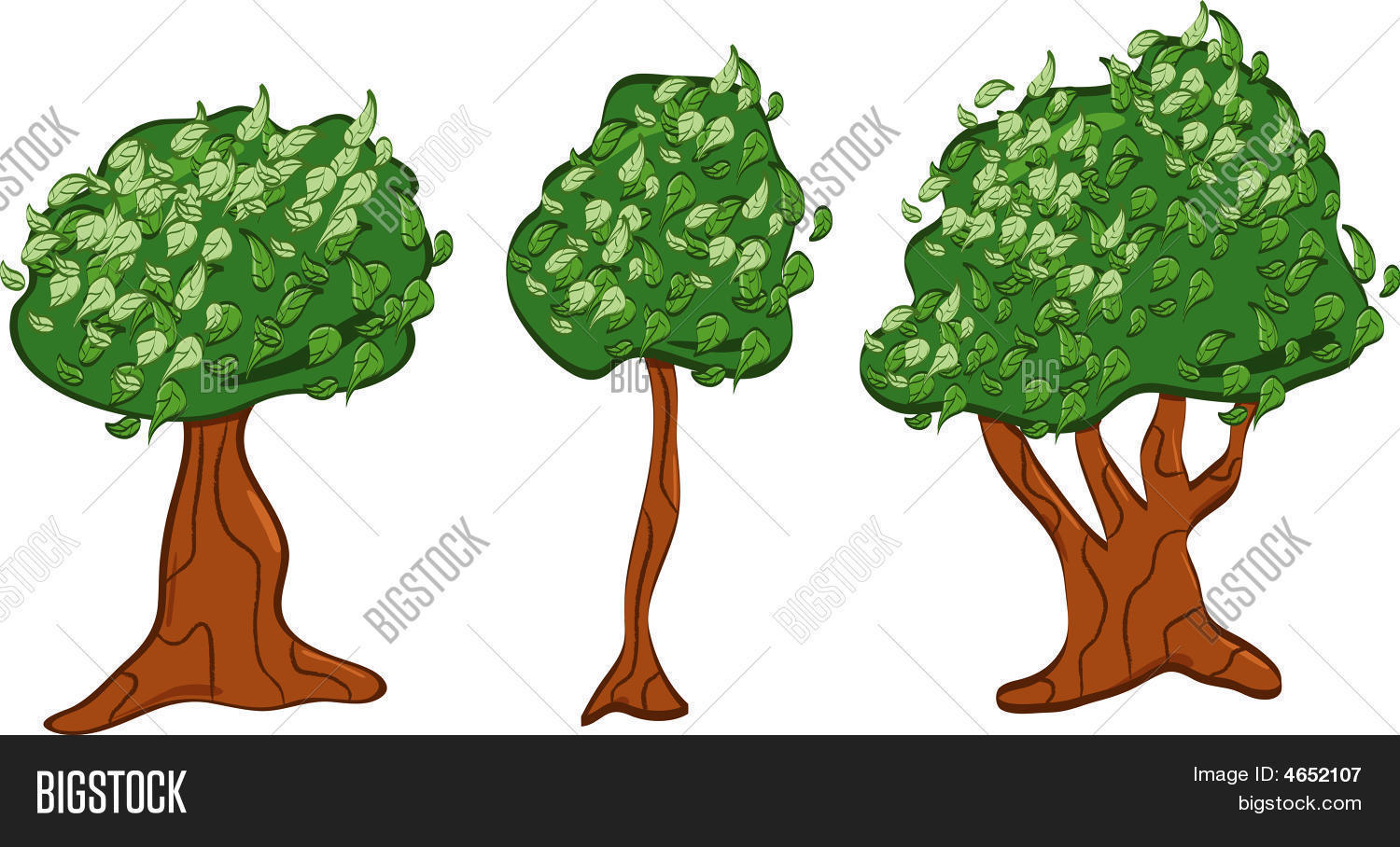Cartoon Trees Vector & Photo (Free Trial) | Bigstock