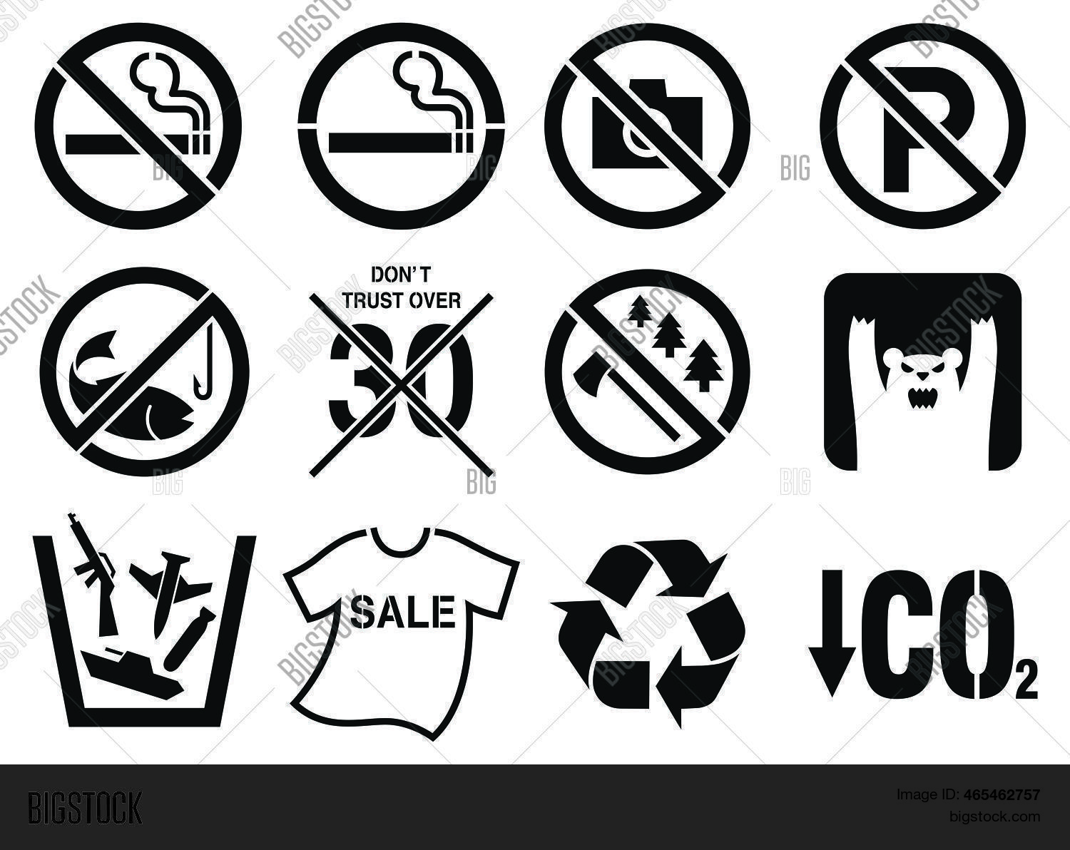 Prohibited Signs Vector & Photo (Free Trial) | Bigstock