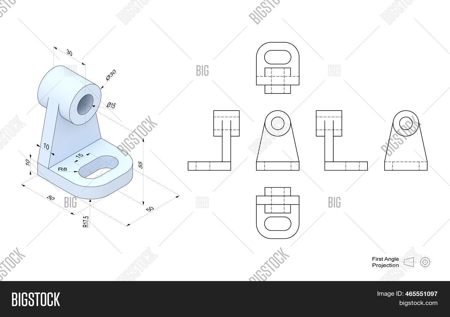 Technical Drawing 3d Image & Photo (Free Trial) | Bigstock