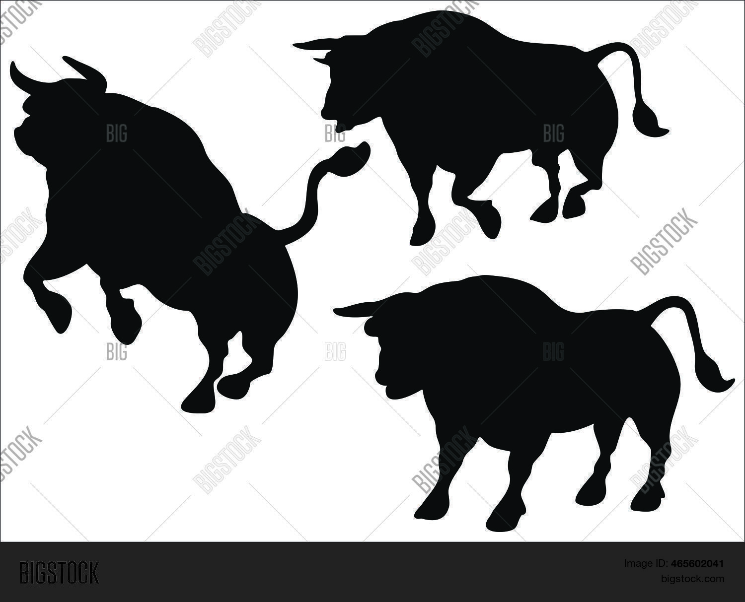 Bull Set. Stylized Vector & Photo (Free Trial) | Bigstock