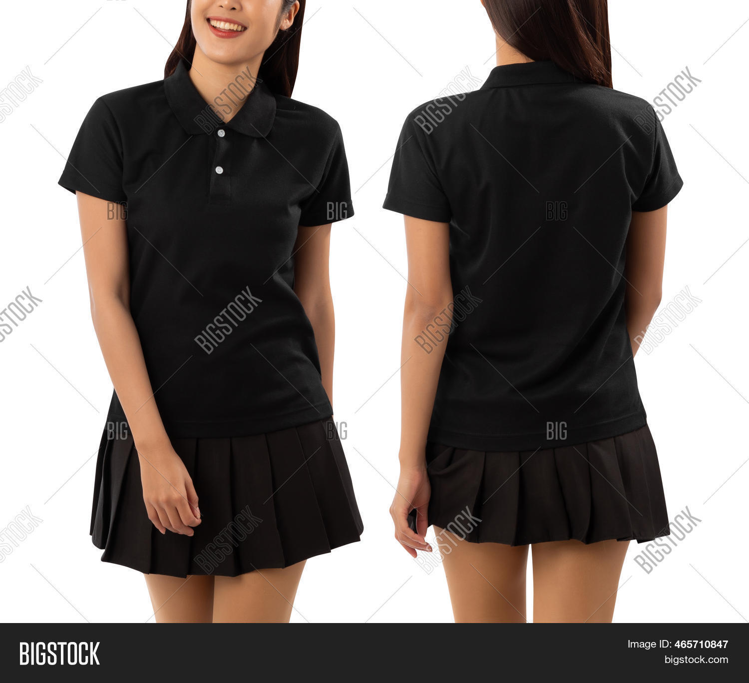 Young Woman Black Polo Image & Photo (Free Trial) | Bigstock