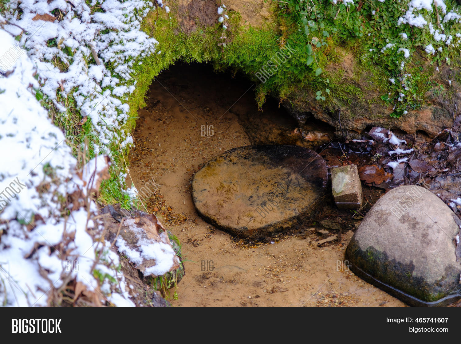 Water Flows Small Cave Image & Photo (Free Trial) | Bigstock
