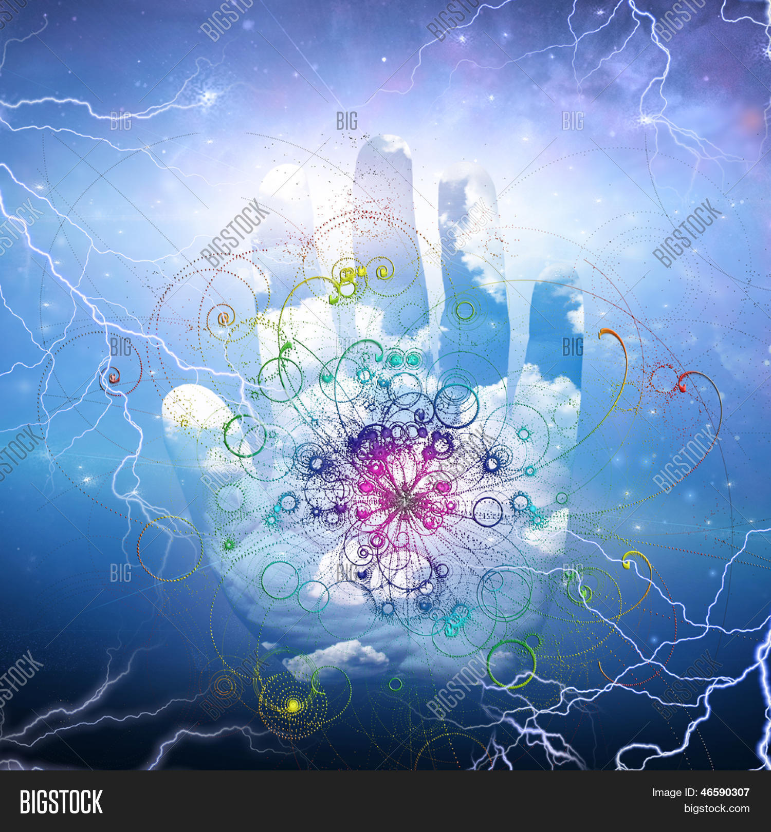 Open Hand Particle Image & Photo (Free Trial) | Bigstock