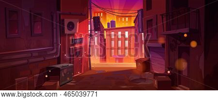 Empty Back Alley City Vector & Photo (Free Trial) | Bigstock