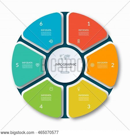 Infographic Circle 6 Vector & Photo (Free Trial) | Bigstock