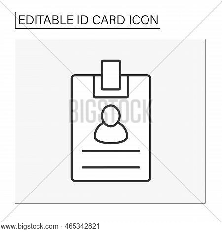 Id Card Line Icon. Vector & Photo (Free Trial) | Bigstock