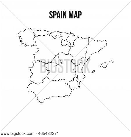 Spain Map Vector. Vector & Photo (Free Trial) | Bigstock