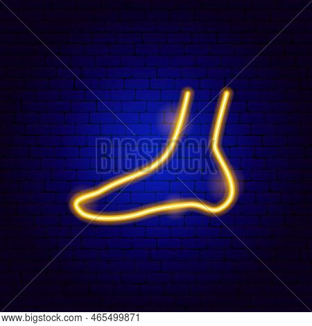 Leg Neon Sign. Vector Vector & Photo (Free Trial) | Bigstock