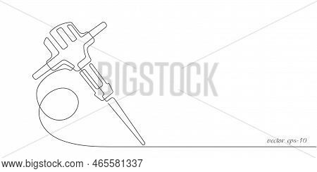 Jackhammer Drawing. Vector & Photo (Free Trial) | Bigstock