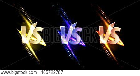 Versus Vs Signs Glow Vector & Photo (Free Trial) | Bigstock