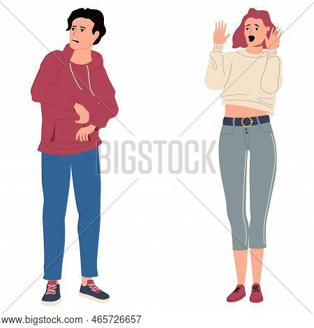 Scared People. Vector & Photo (Free Trial) | Bigstock