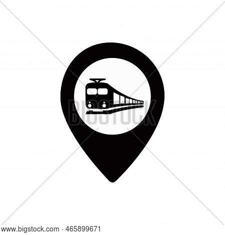 Train Station Map Pin Vector & Photo (Free Trial) | Bigstock