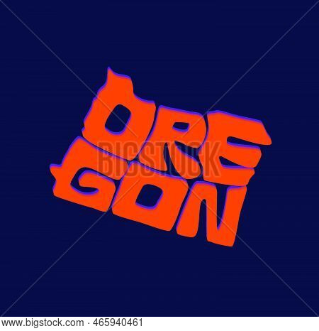 Oregon Map Usa State Vector & Photo (Free Trial) | Bigstock