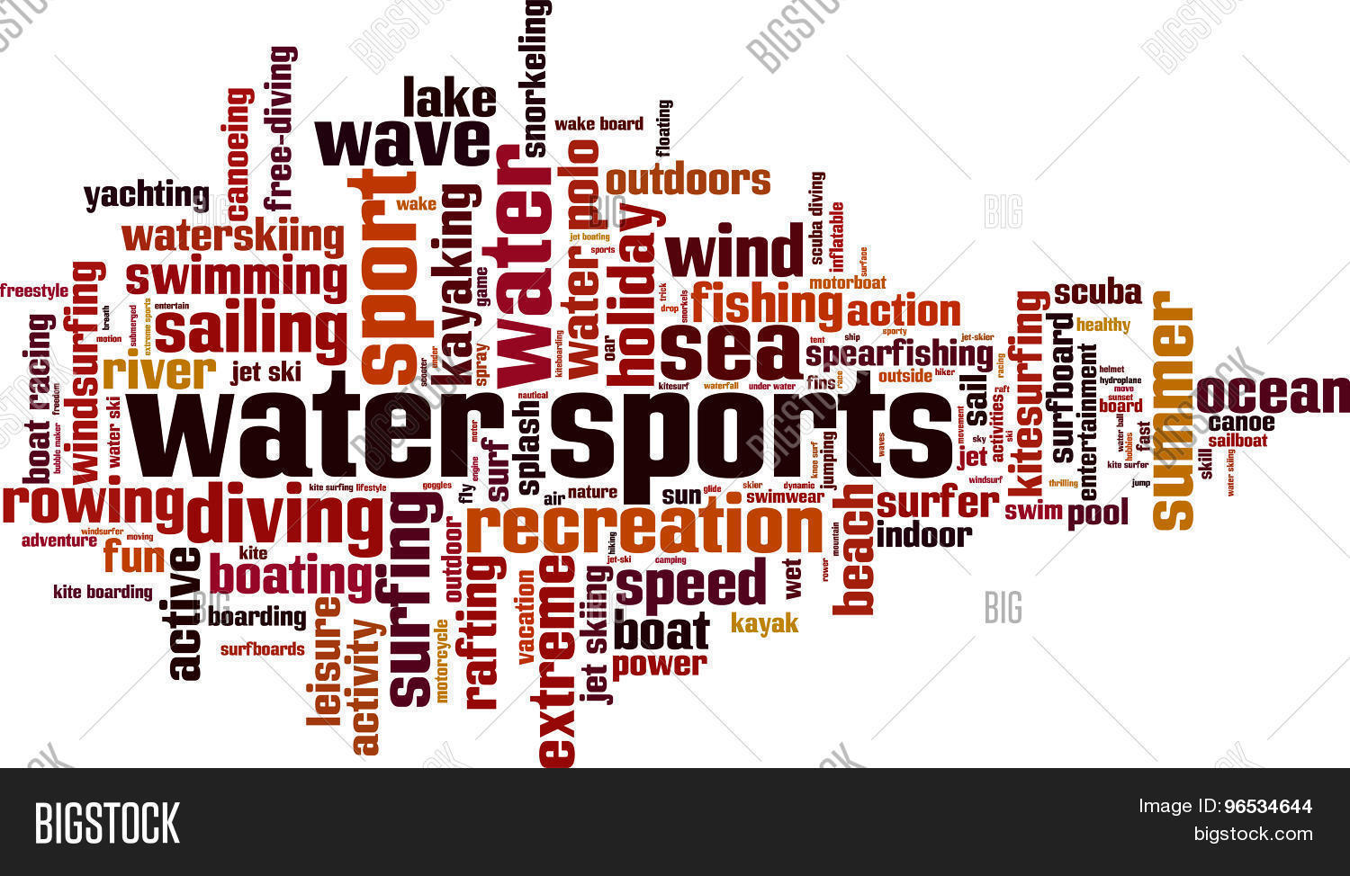 Water Sports Word Vector & Photo (Free Trial) | Bigstock