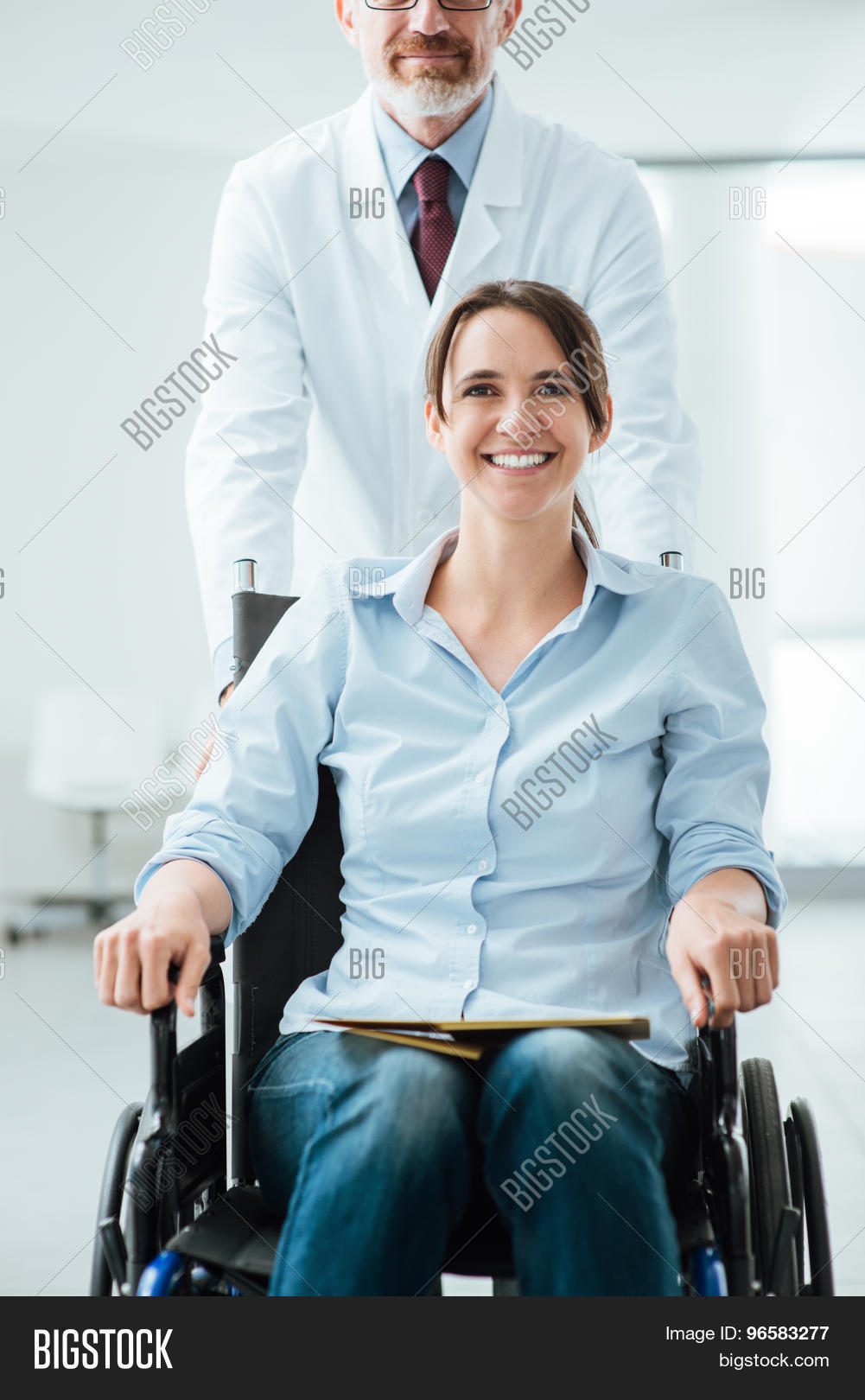 Doctor Pushing Patient Image & Photo (Free Trial) | Bigstock