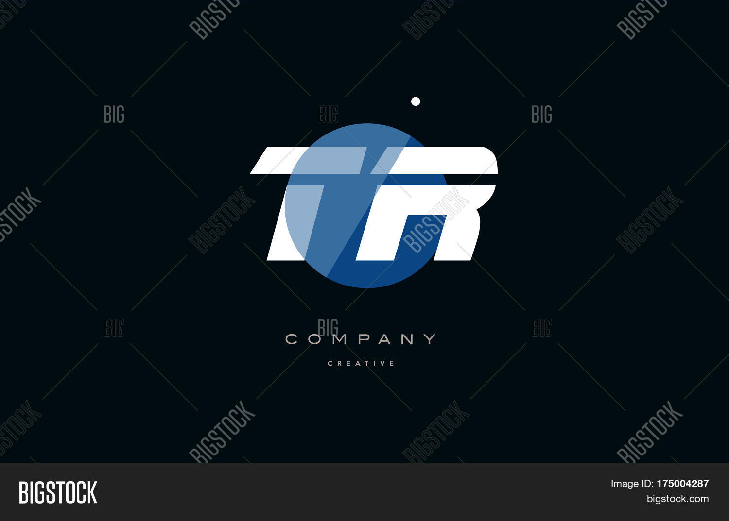 Tr T R Blue White Vector & Photo (Free Trial) | Bigstock