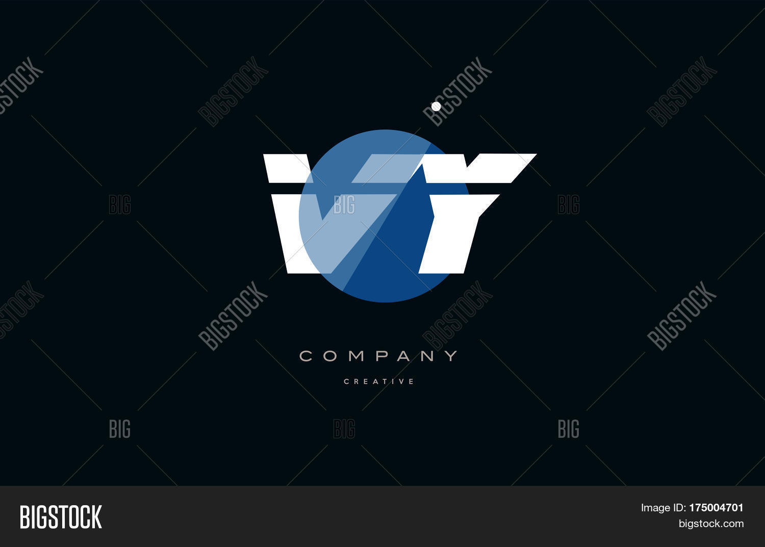 Vy V Y Blue White Vector & Photo (Free Trial) | Bigstock