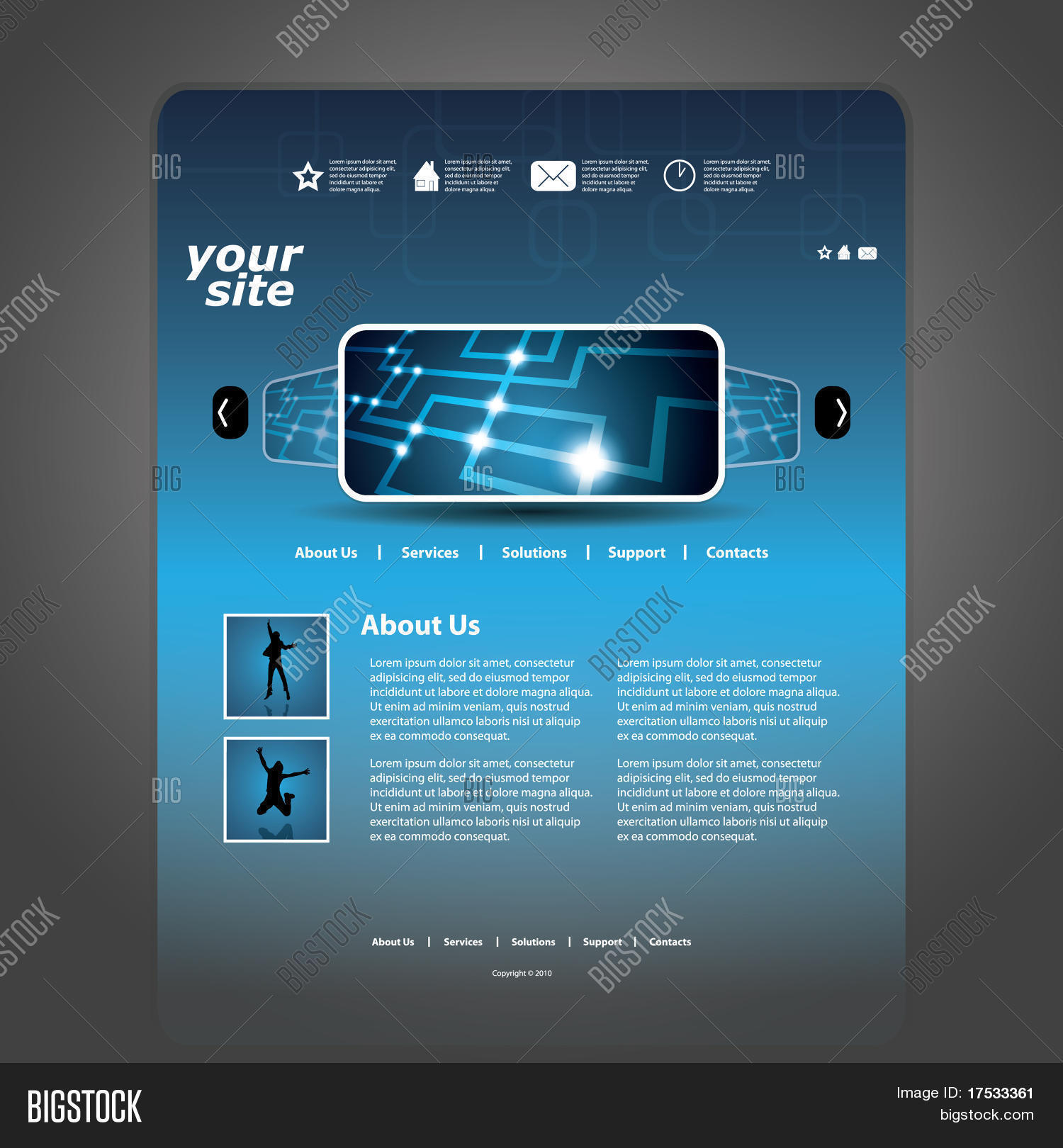 Nice Website Template Vector & Photo (Free Trial) | Bigstock