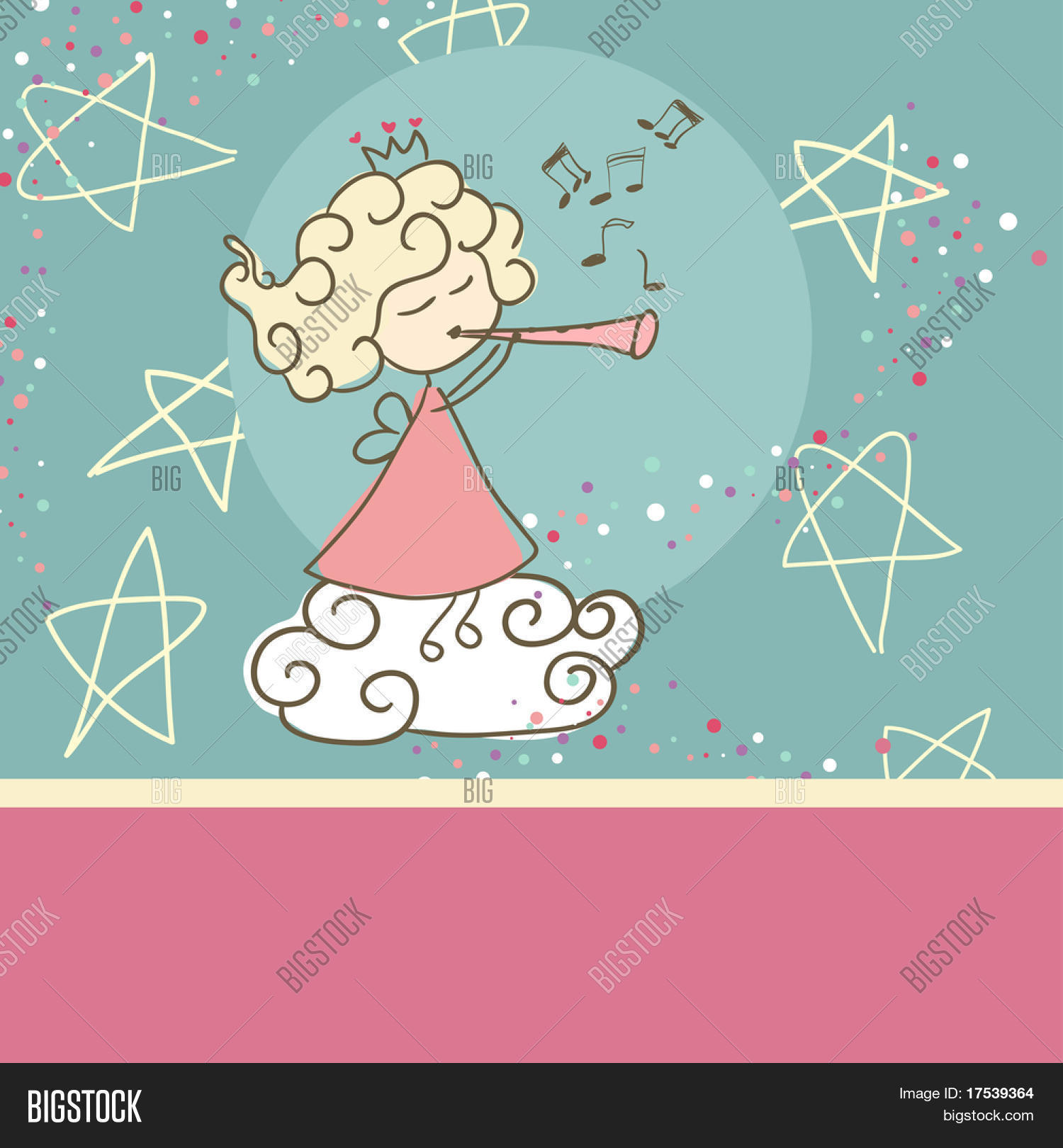 Fairy Plying Trumpet Vector & Photo (Free Trial) | Bigstock